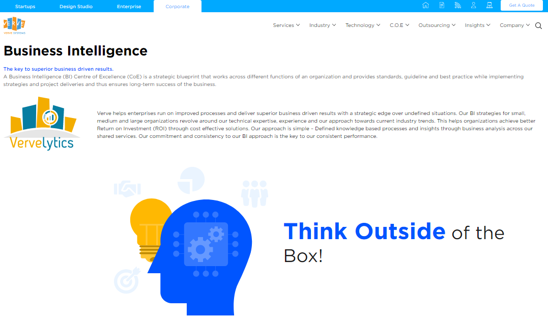 Business Intelligence Application Development Services | Verve Systems